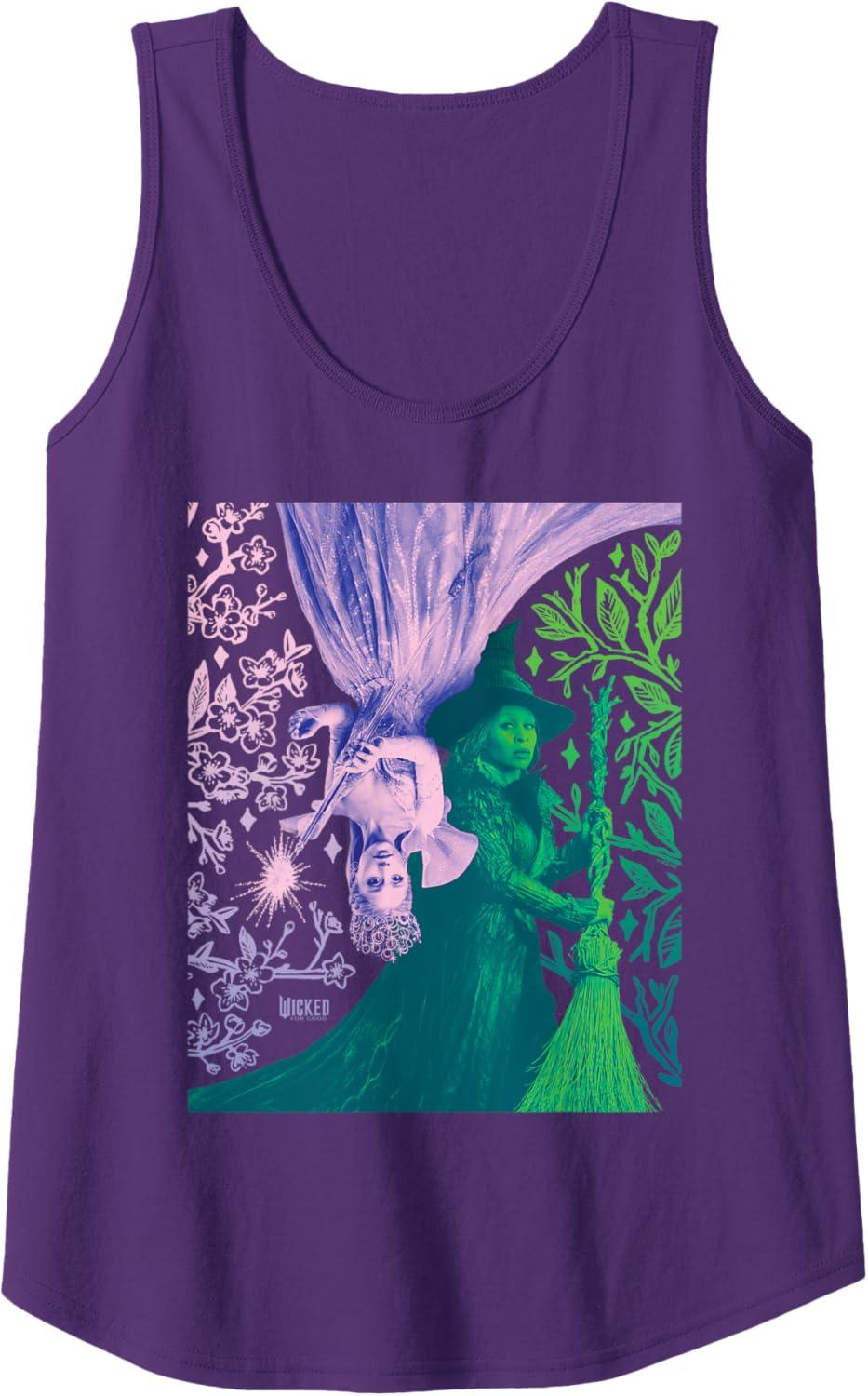 Wicked: For Good Glinda and Elphaba in Perfect Contrast Tank Top(Purple ...