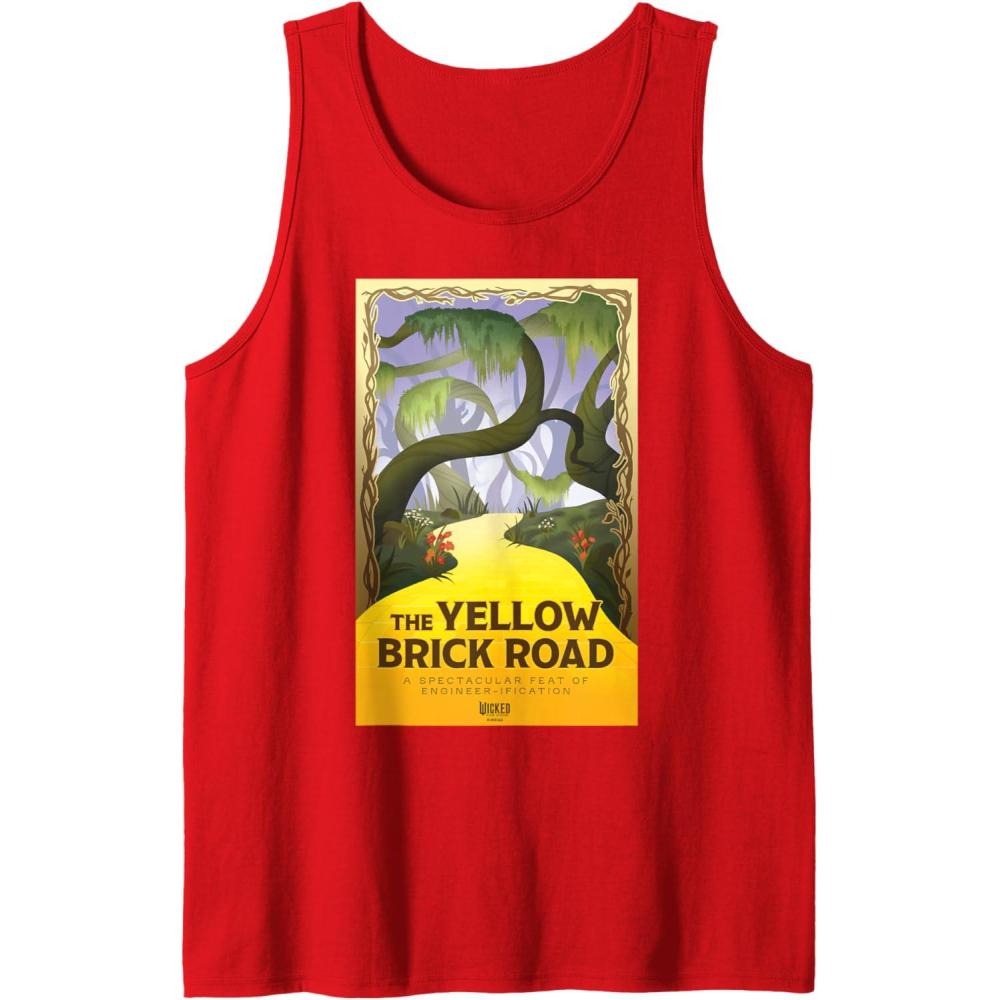Wicked: For Good The Yellow Brick Road Journey Tank Top(Red) - Wicked