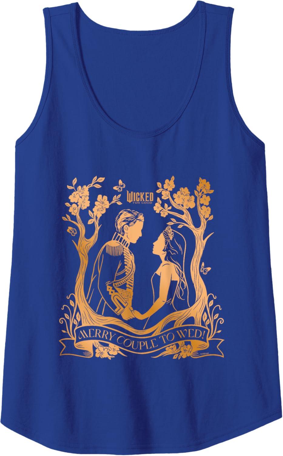 Wicked: For Good Glinda & Fiyero To Wed Tank Top(Royal Blue) - Wicked