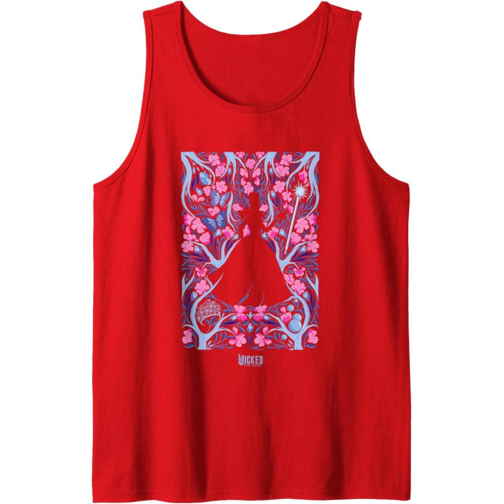 Wicked: For Good Glinda Floral Grace Tank Top(Red) - Wicked