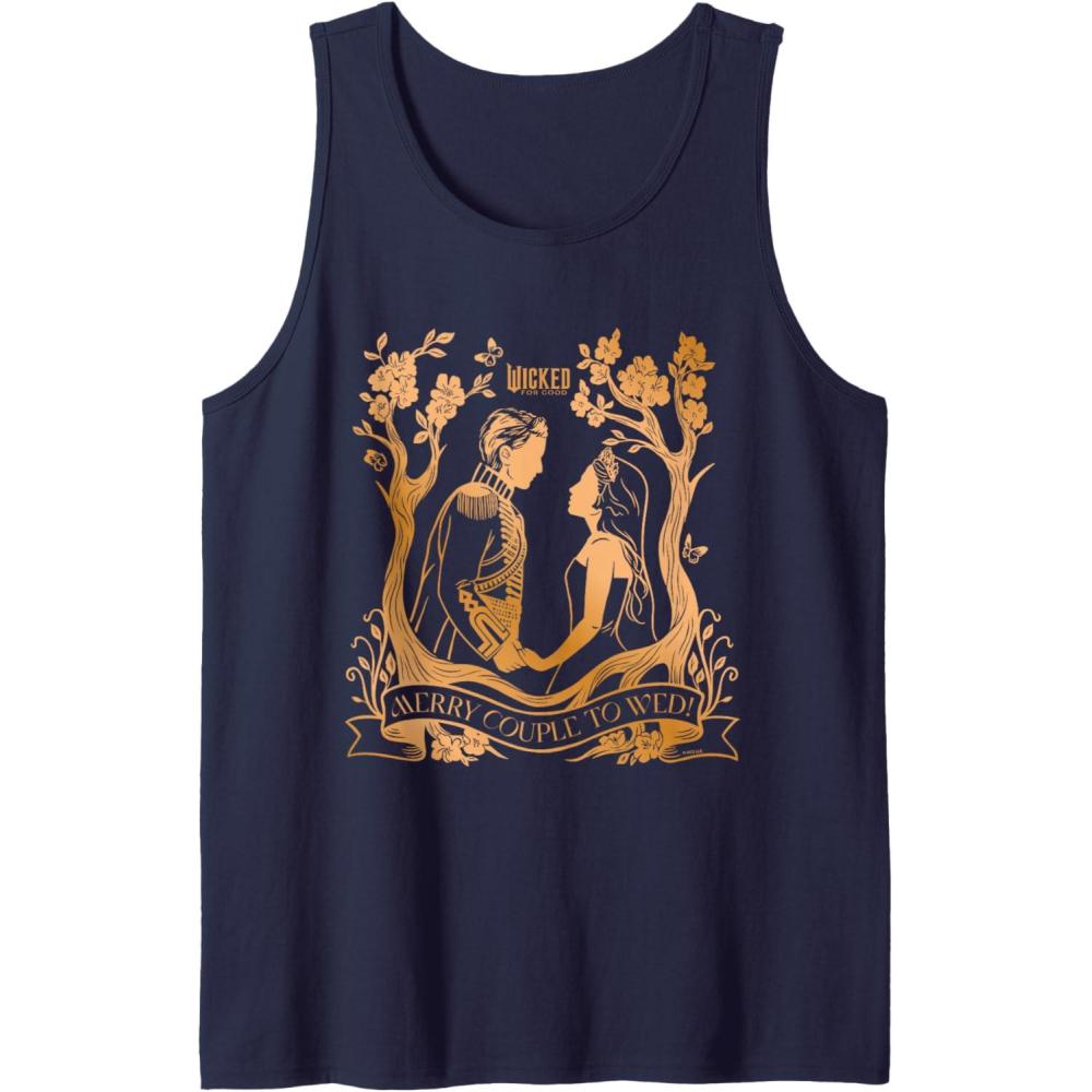 Wicked: For Good Glinda & Fiyero To Wed Tank Top(Navy Blue) - Wicked
