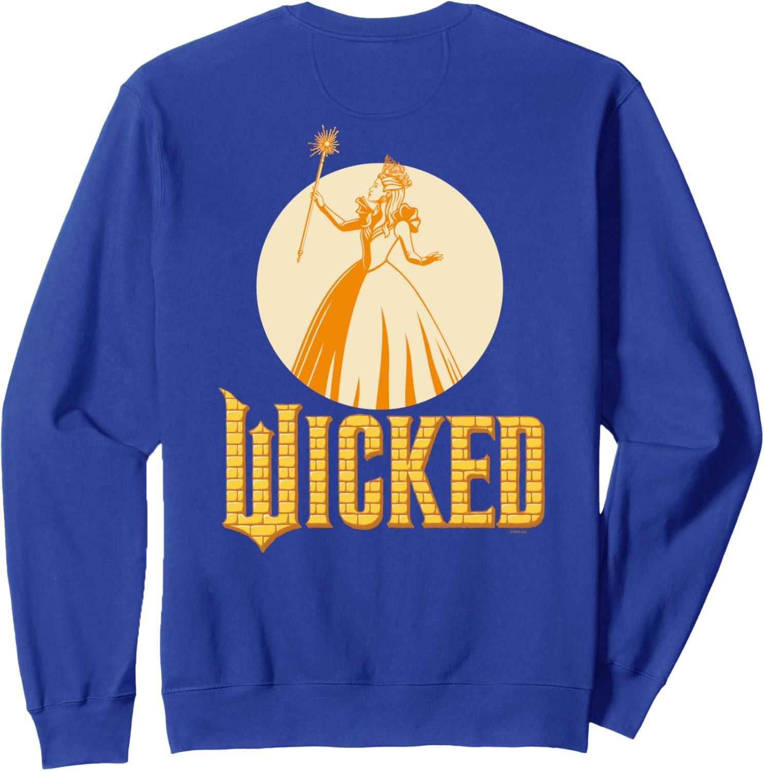 Wicked: For Good Glinda Gold Silhouette Front And Back Sweatshirt(Royal ...