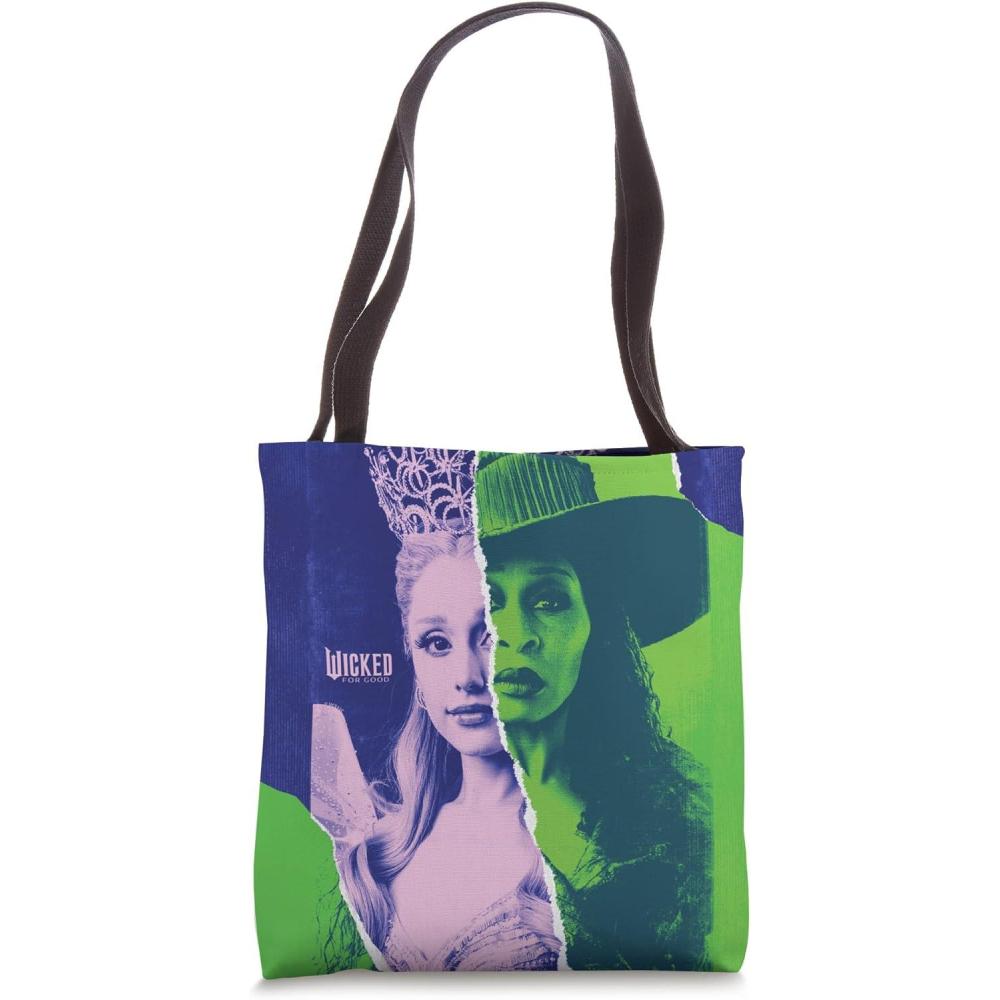 Wicked: For Good Glinda and Elphaba Split Portrait Tote Bag - Wicked
