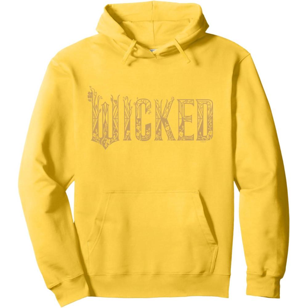 Wicked: For Good Gold Glam Logo Pullover Hoodie(Lemon Yellow) - Wicked
