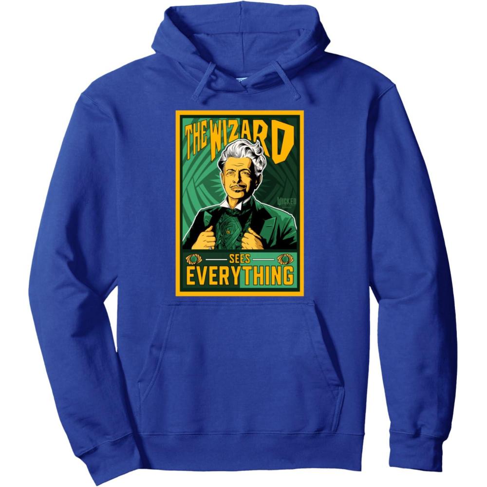 Wicked: For Good Wizard See’s Everything Pullover Hoodie(Royal Blue ...