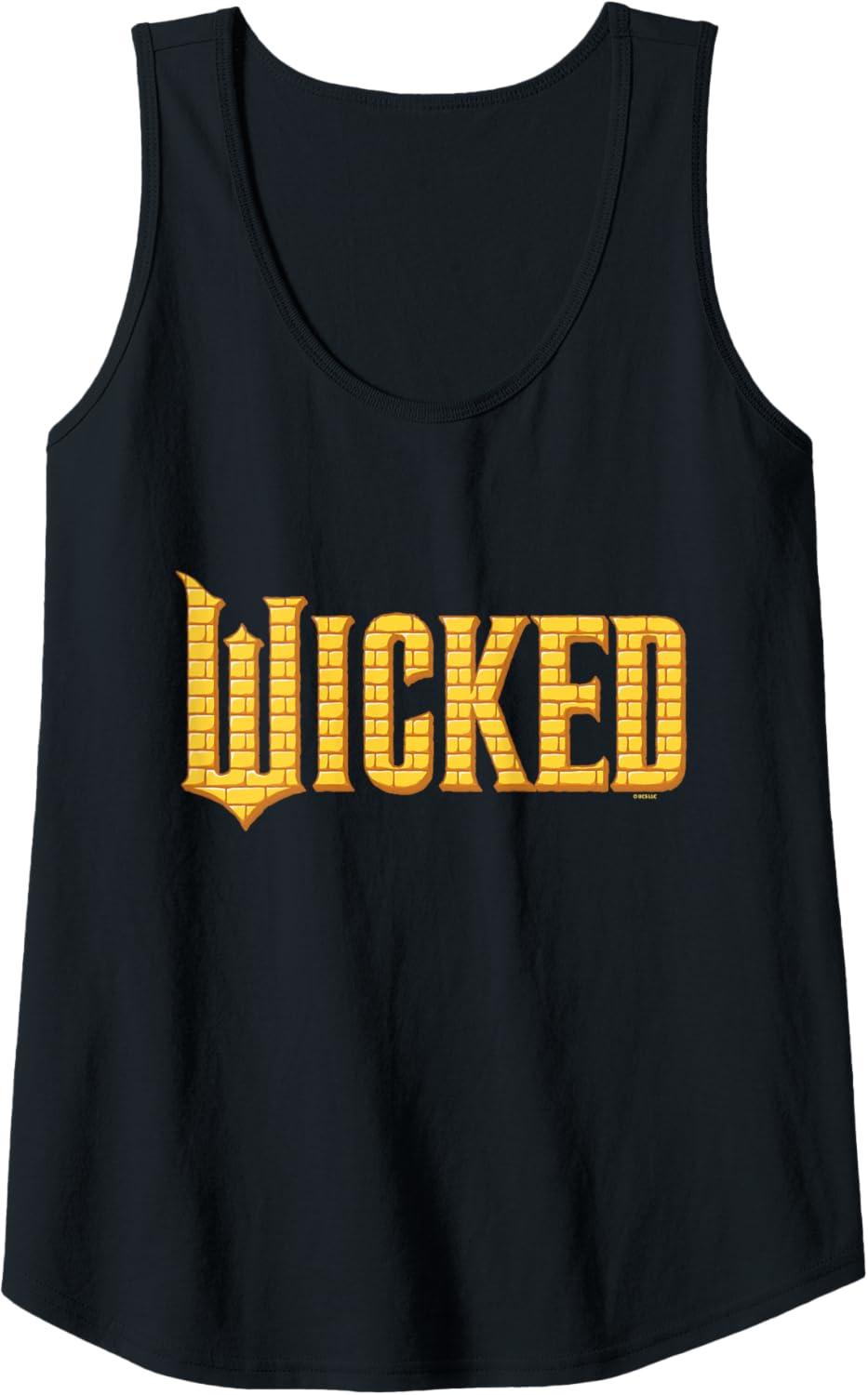 Wicked: For Good Logo Yellow Brick Road Tank Top(Black) - Wicked