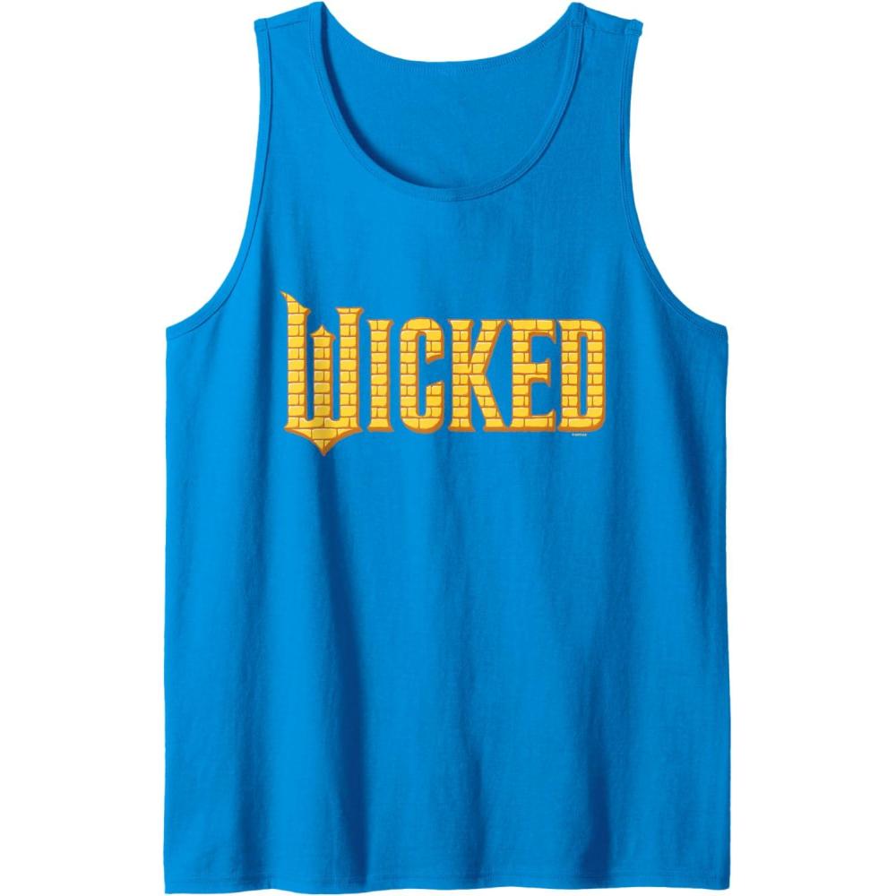 Wicked: For Good Logo Yellow Brick Road Tank Top(Sapphire Blue) - Wicked