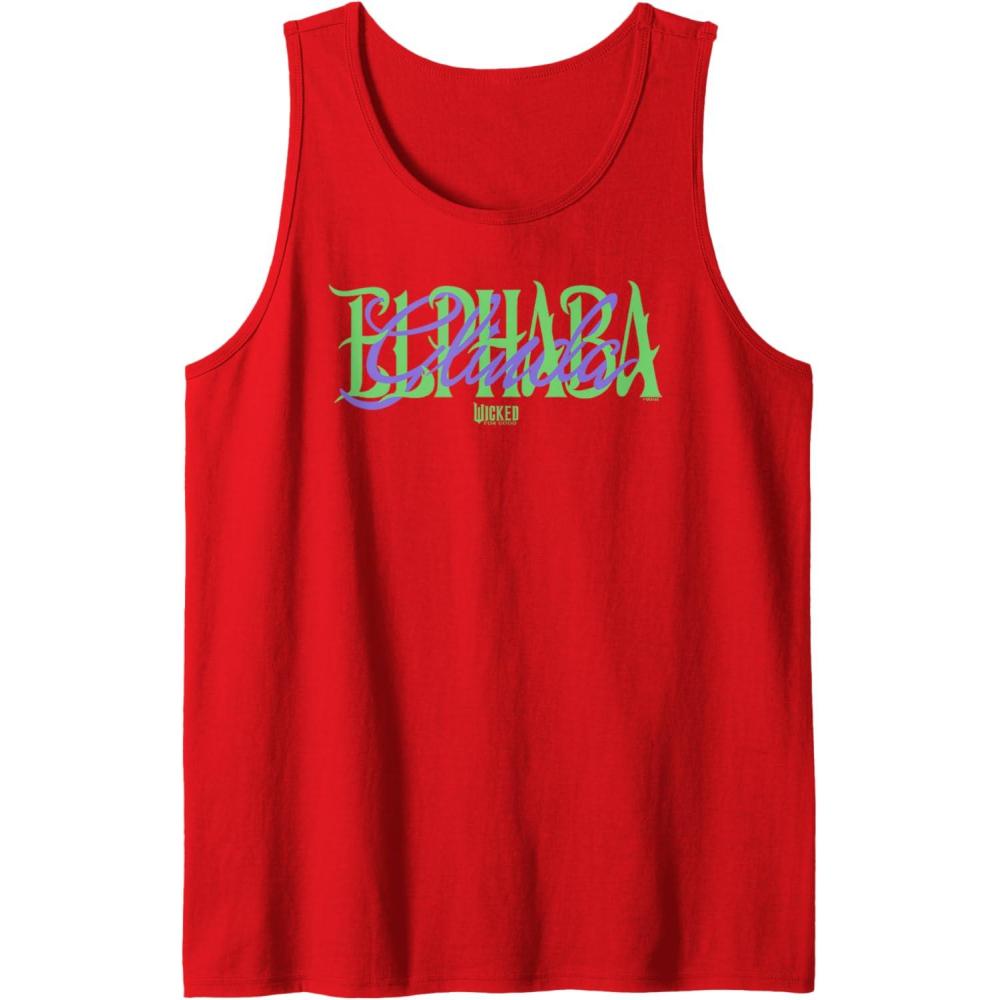 Wicked: For Good Glinda and Elphaba Name Overlay Tank Top(Red) - Wicked